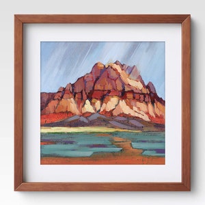 Red Rock Canyon Art Print: Mt Wilson Nevada Landscape - Etsy