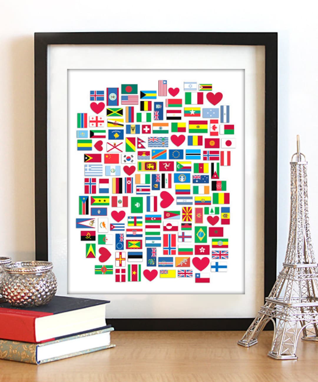 Flags of the World Art Print: Travel Decor (8x10) - Etsy