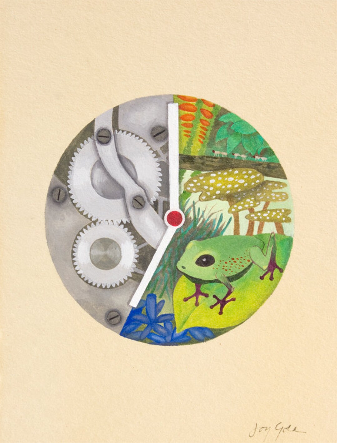 Rainforest Frog Acrylic Painting: Clock Gears, Environmental Science ...