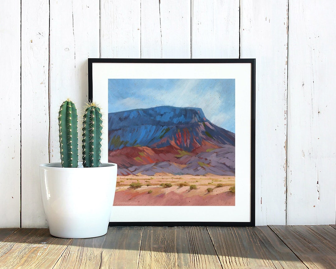 Desert Mesa Print - Desert Abstract Art - Southwest Landscape Painting ...
