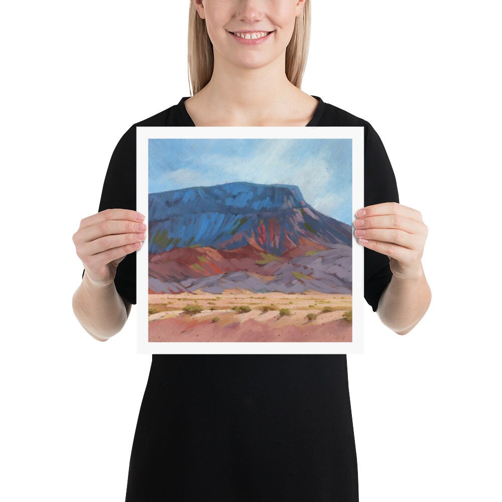 Desert Mesa Print Desert Abstract Art Southwest Landscape Painting ...