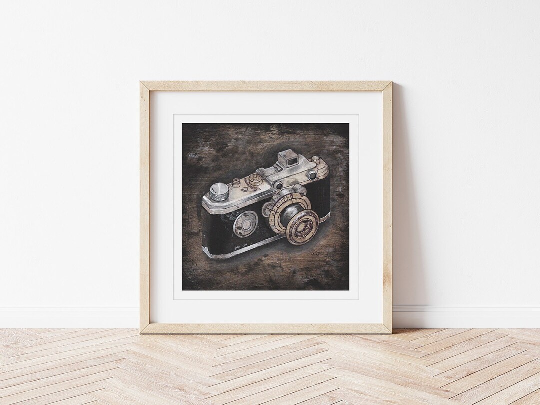 Vintage Camera Fine Art Print 8x8 - Photographer Gift - Classic Black ...