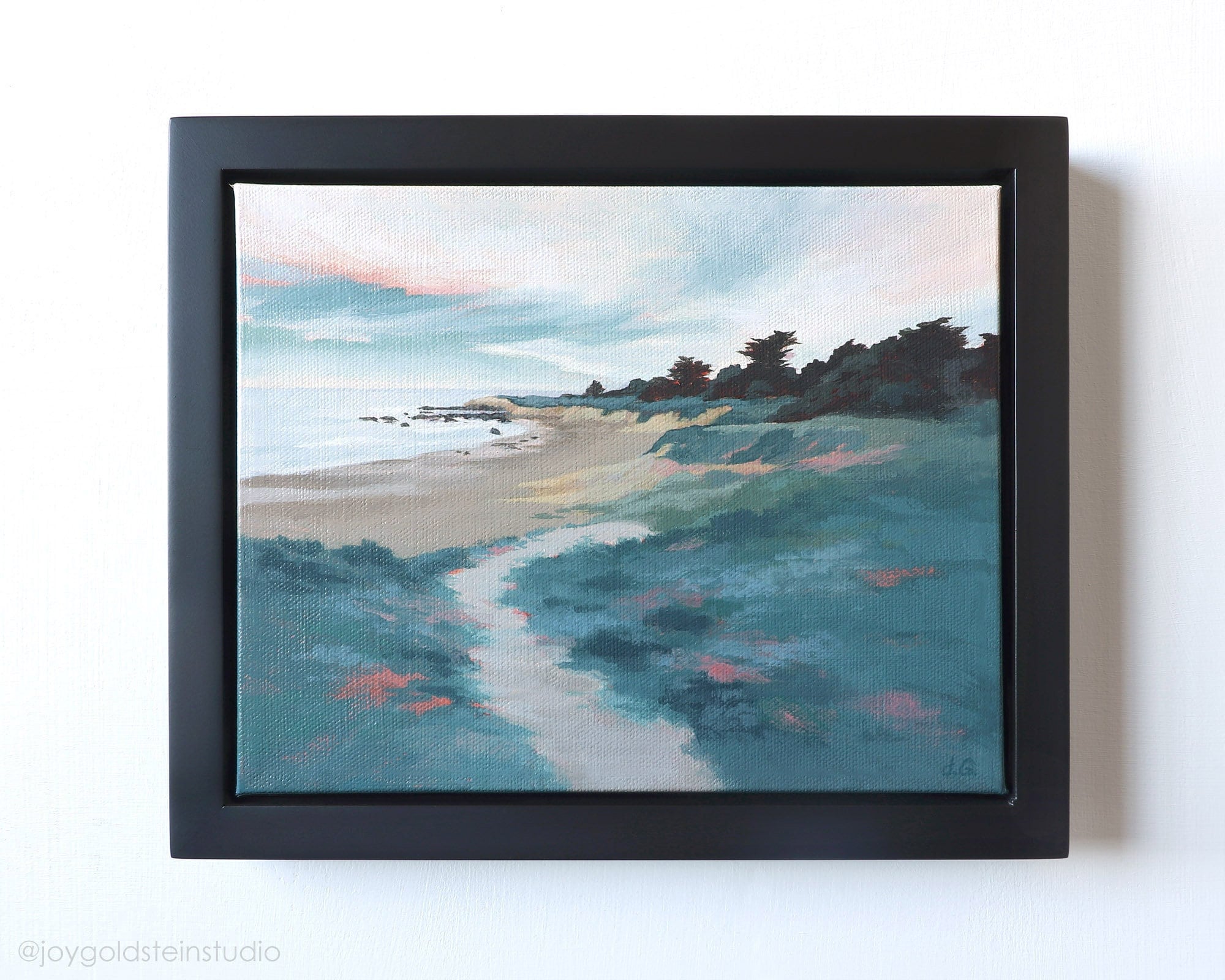 Moody Moonstone Beach Painting Coastal Wall Art Beach Painting Beach ...