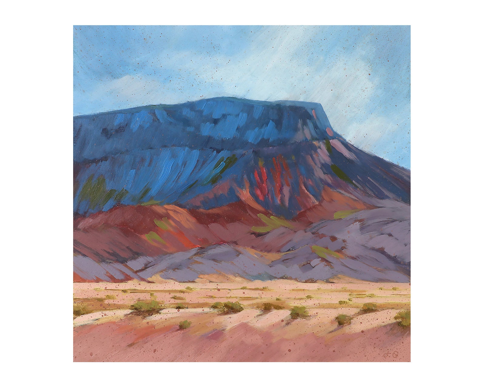 Desert Mesa Print Desert Abstract Art Southwest Landscape Painting ...
