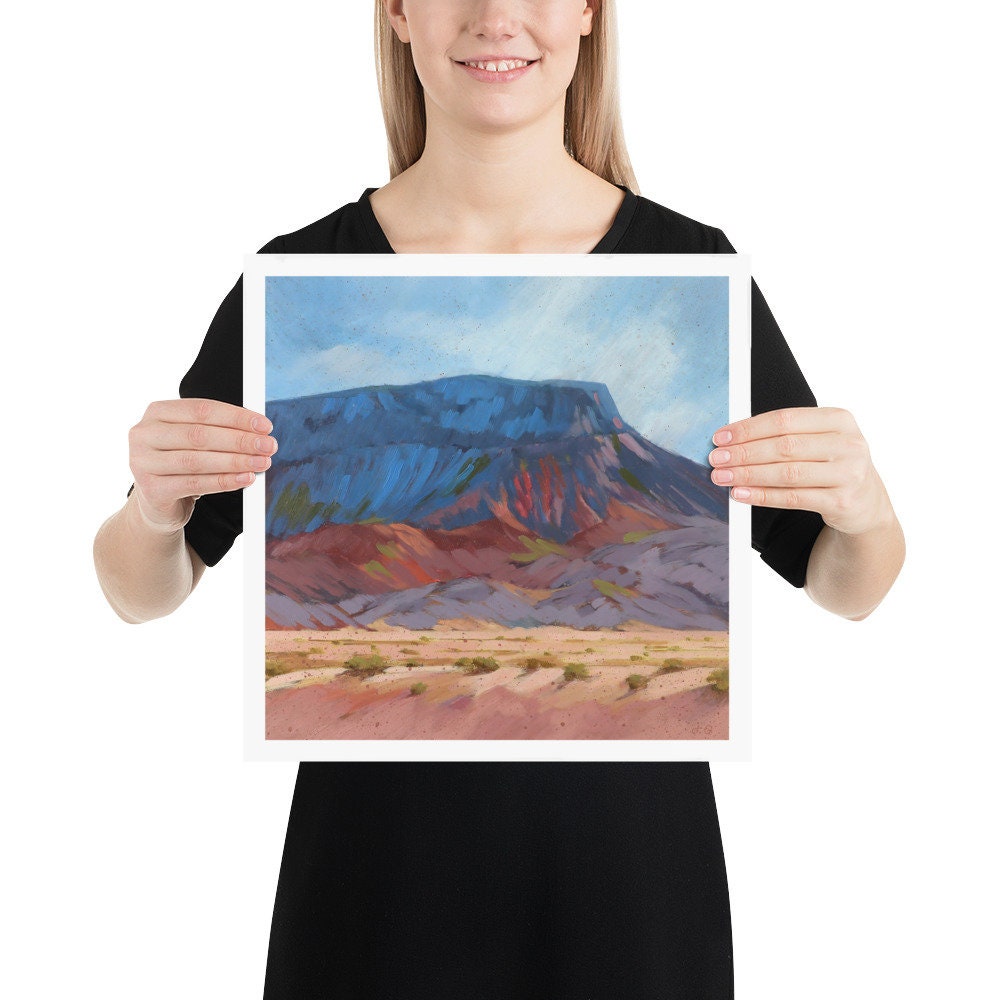Desert Mesa Print Desert Abstract Art Southwest Landscape Painting ...