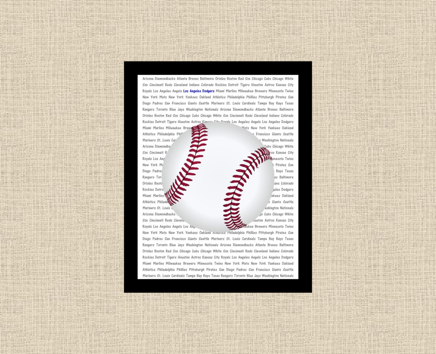 MLB Custom Any Team Baseball Printable Wall Art - Etsy