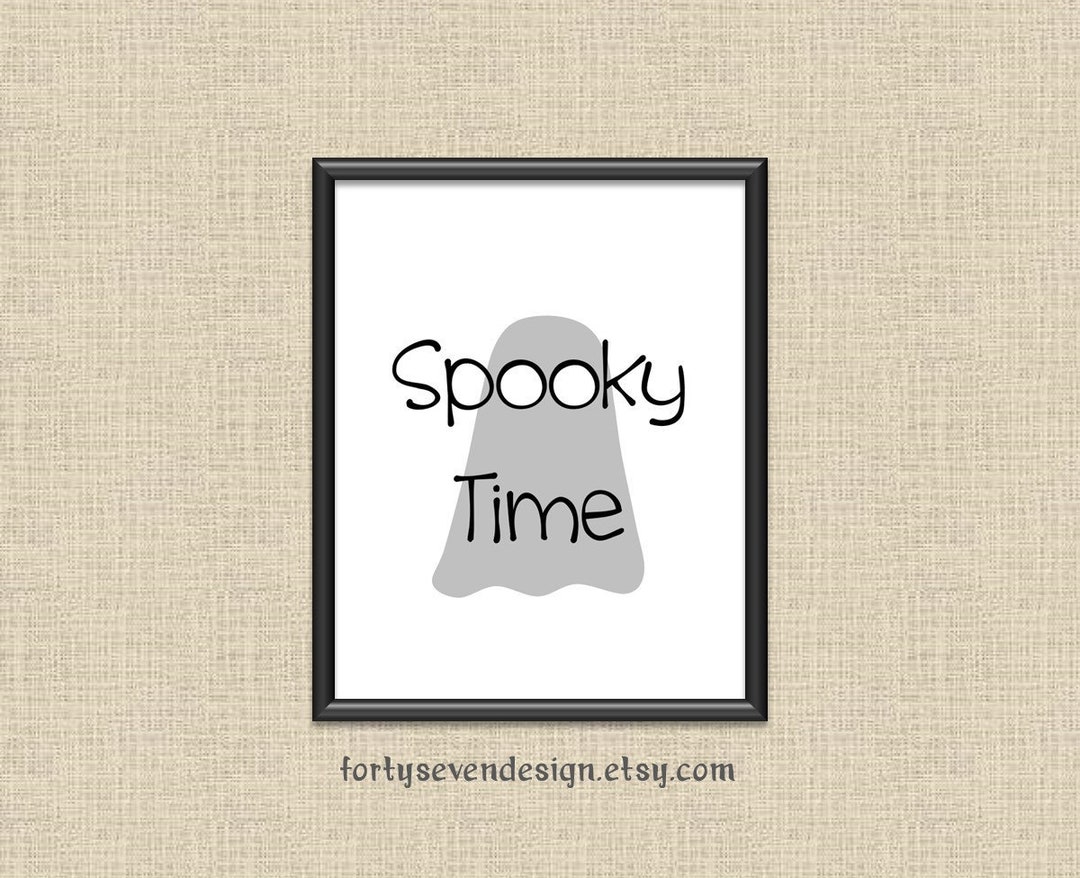 DIGITAL DOWNLOAD - Spooky Time Ghost - Halloween Printable Wall Art - Etsy