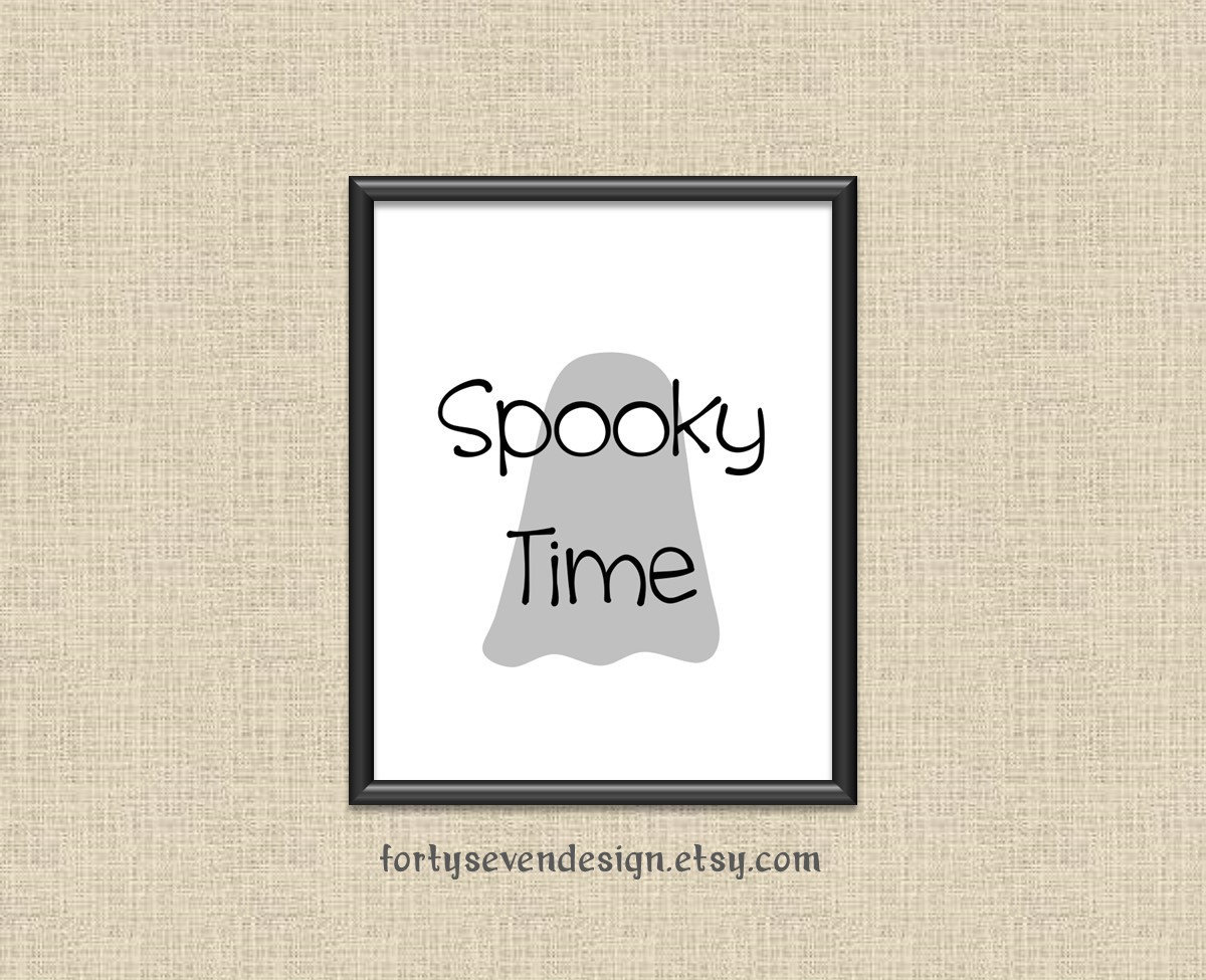 DIGITAL DOWNLOAD Spooky Time Ghost Halloween Printable - Etsy