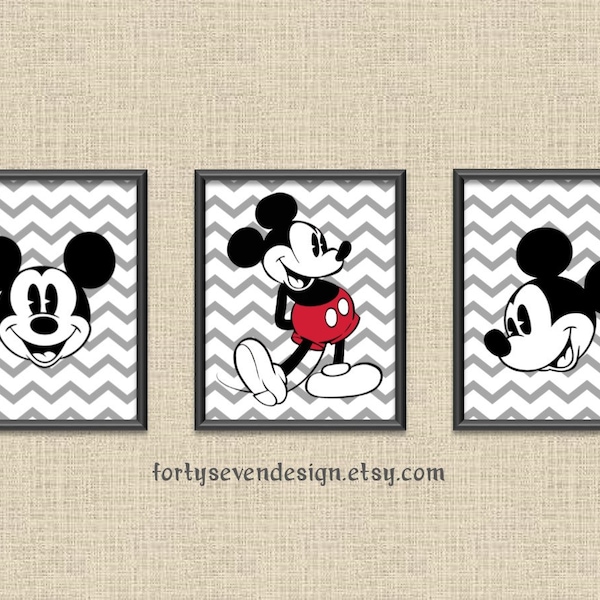 Chevron Mickey Mouse - Etsy