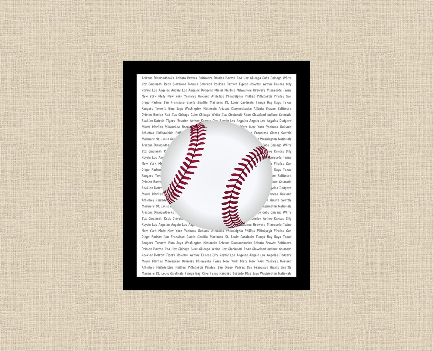 MLB Custom Any Team Baseball Printable Wall Art - Etsy