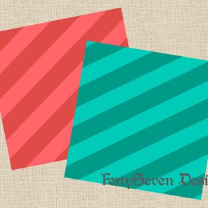 Bold Stripes Digital Scrapbook Paper 10 12x12 300dpi Jpeg Jpg Printable ...
