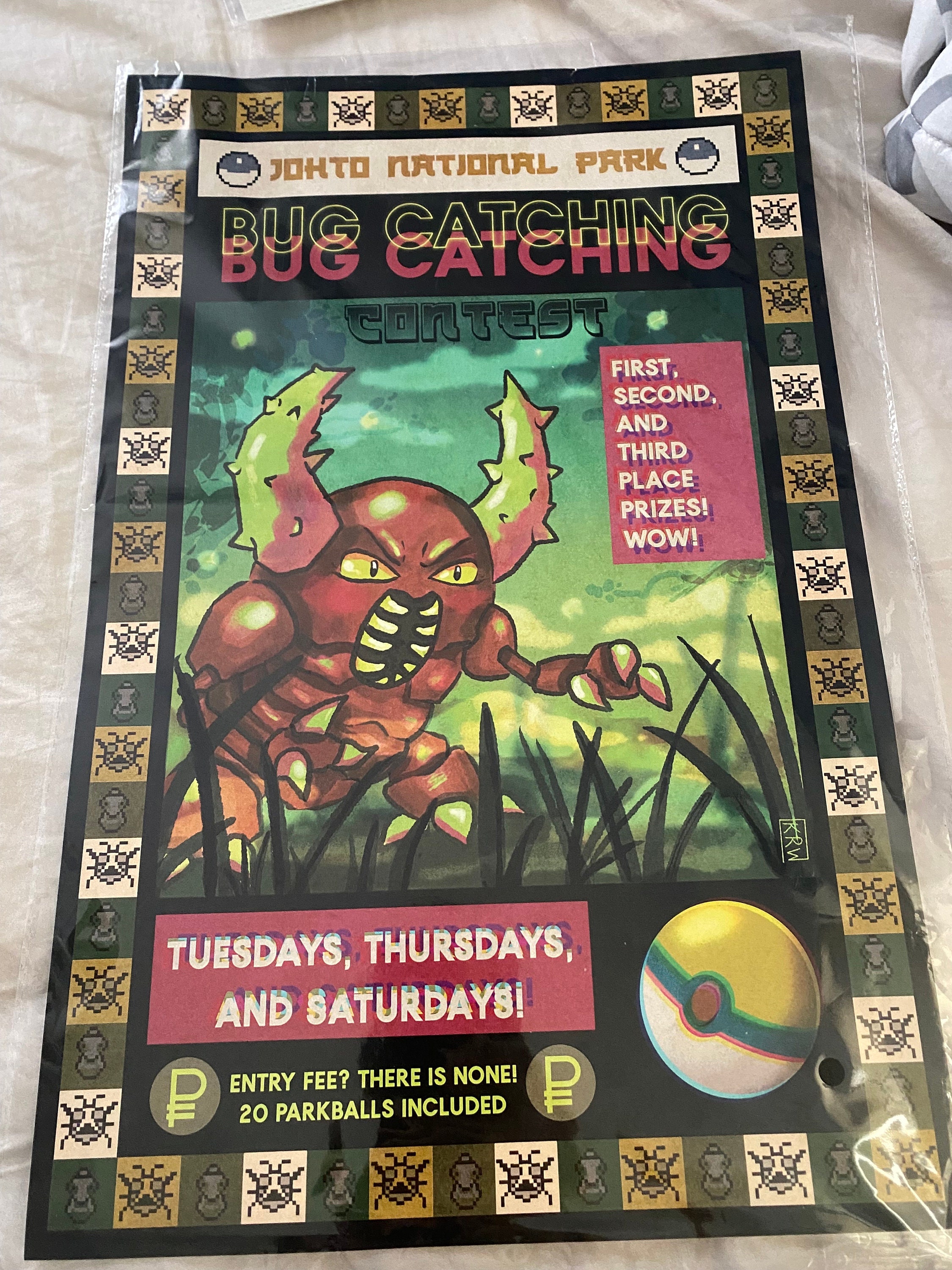 Bug Catching Contest Flyer Pokémon Poster 17inx11in - Etsy
