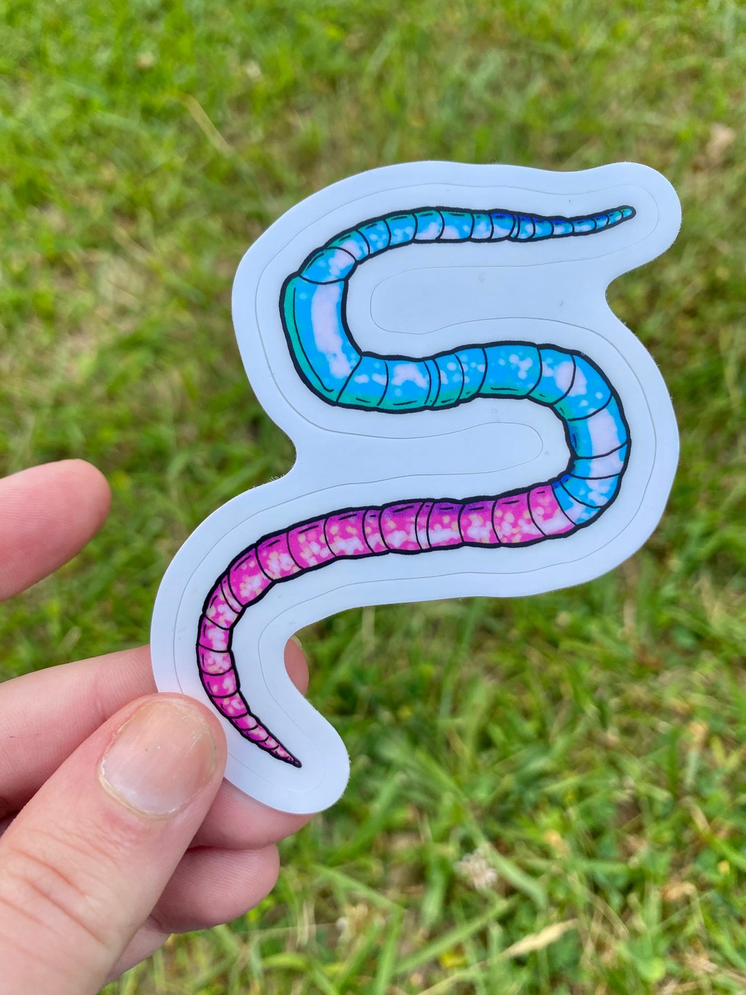 Realistic Gummy Worm 3 Inch Vinyl Sticker - Etsy