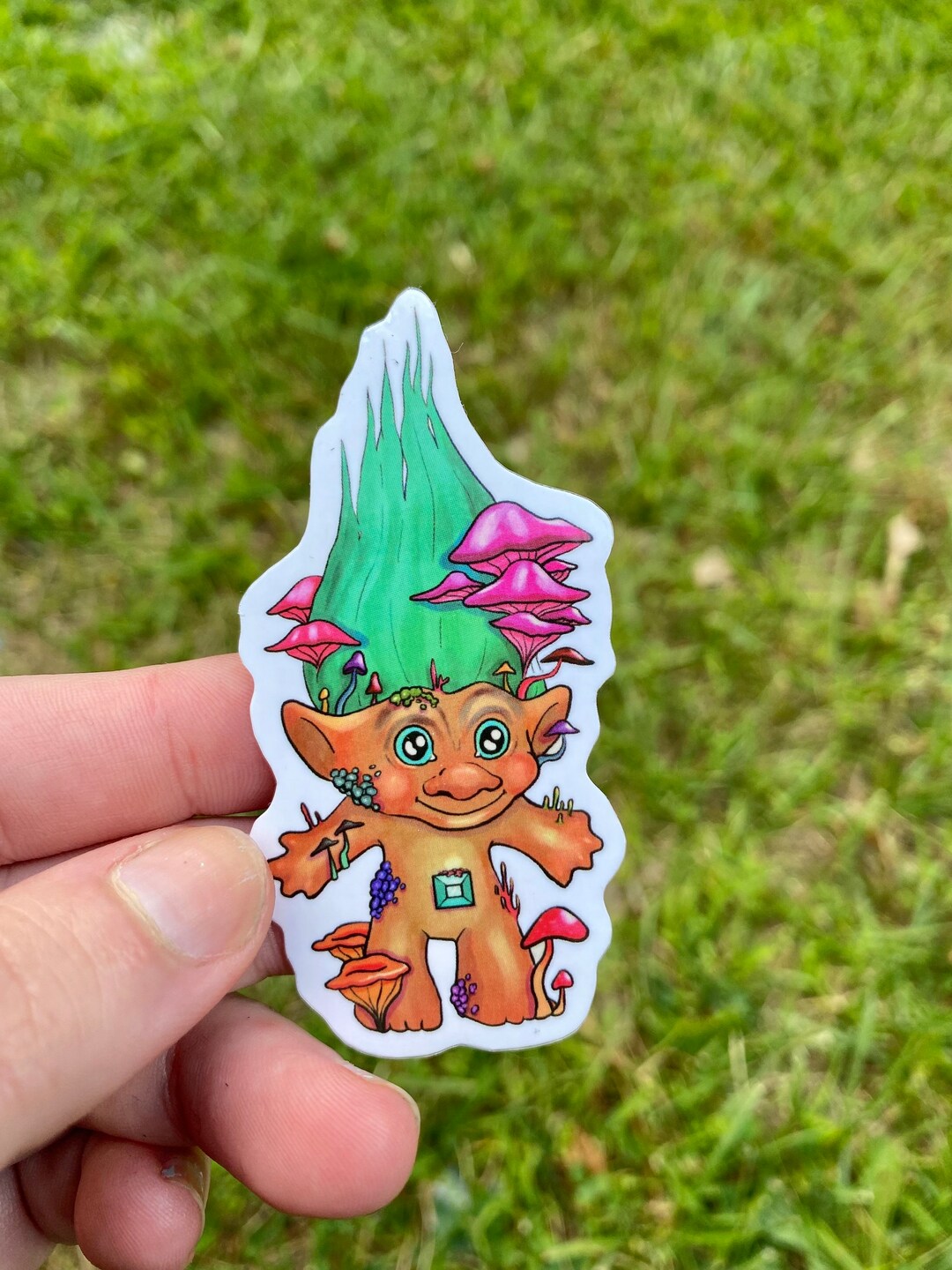 Troll With Fungus 3 Inch Vinyl Sticker - Etsy