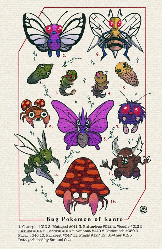All Bug Pokemon Gen 1