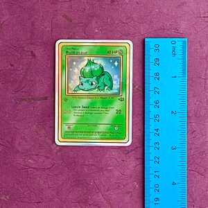 First Generation Holographic Bulbasaur Pokémon Card Vinyl 2.5x3.5 ...