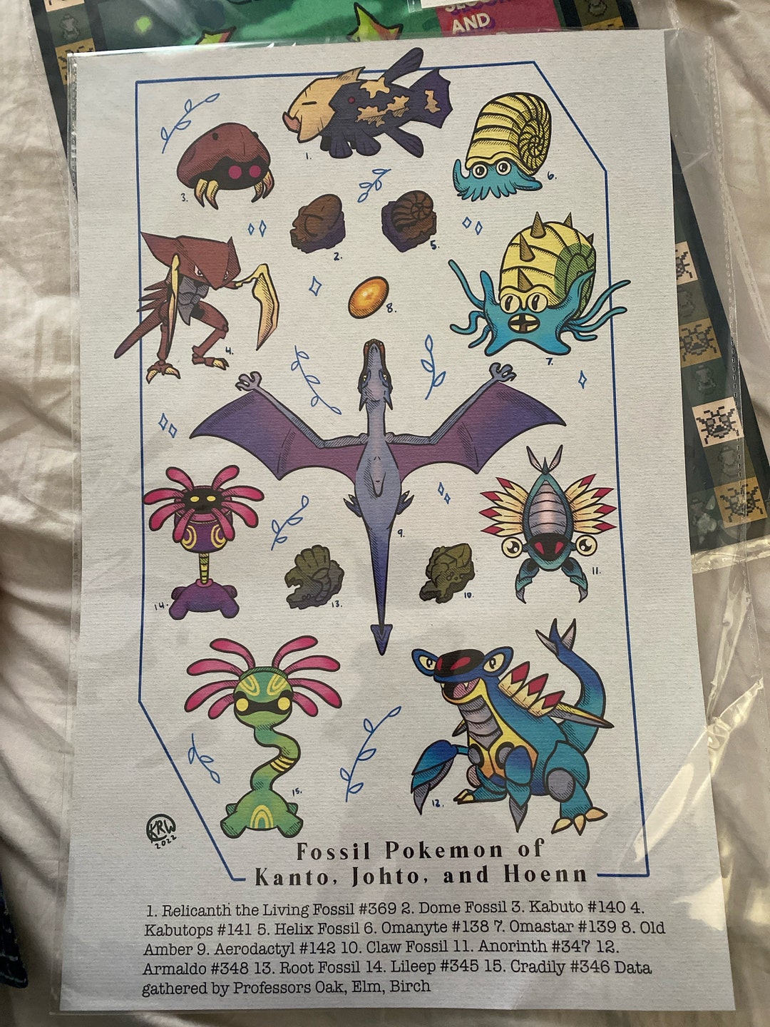 Fossil Pokémon Scientific Poster 17inx11in - Etsy