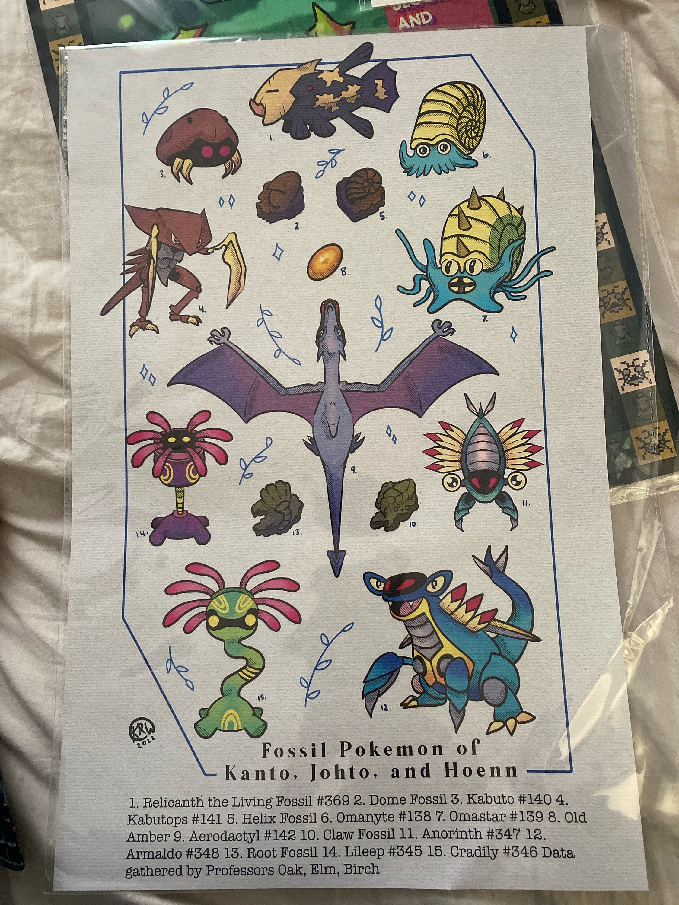 Fossil Pokémon Scientific Poster 17inx11in - Etsy