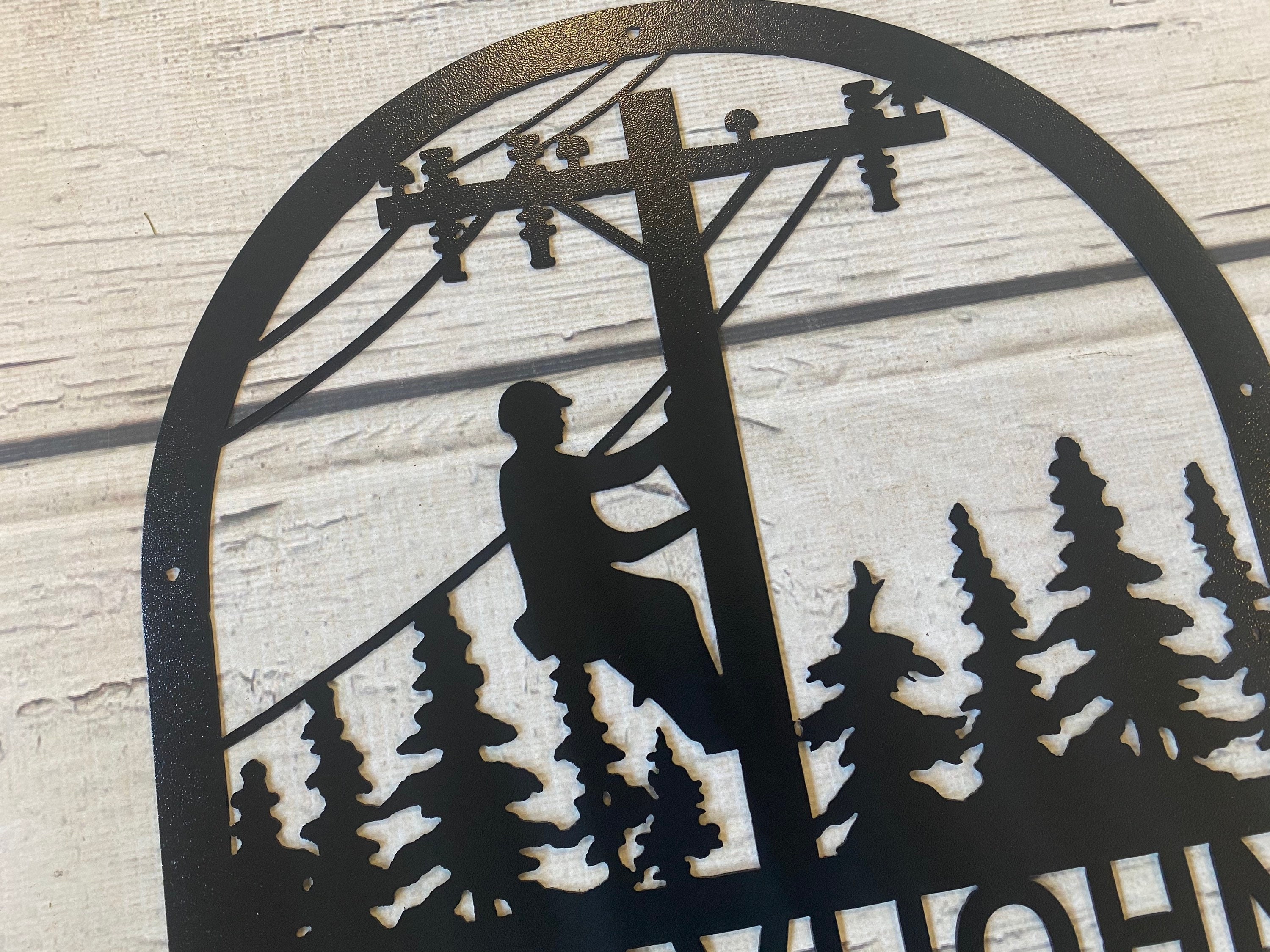 Personalized Lineman sign lineman sign custom lineman sign | Etsy