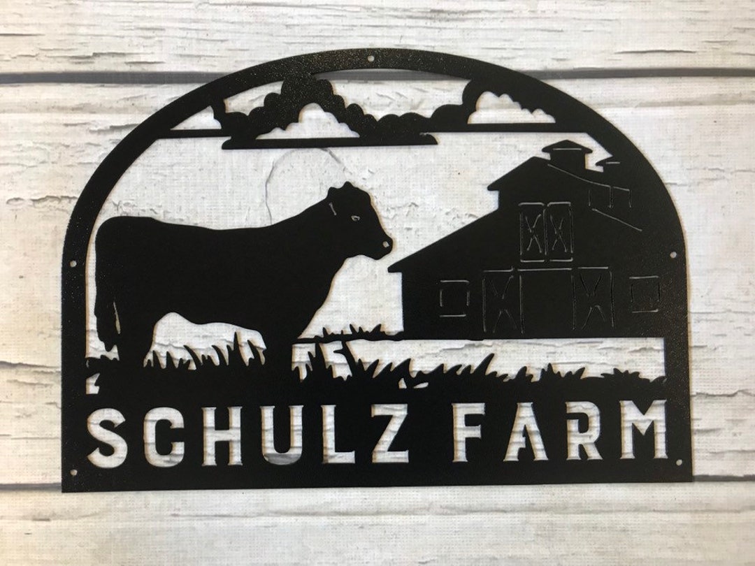 Custom Cattle Sign, Personalized Farm Sign - Etsy