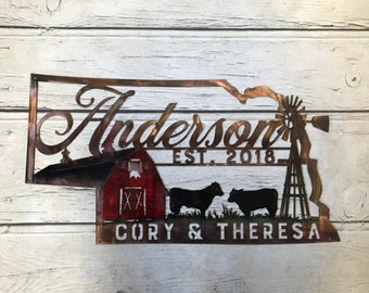 Custom Cattle Sign Personalized Farm Sign | Etsy