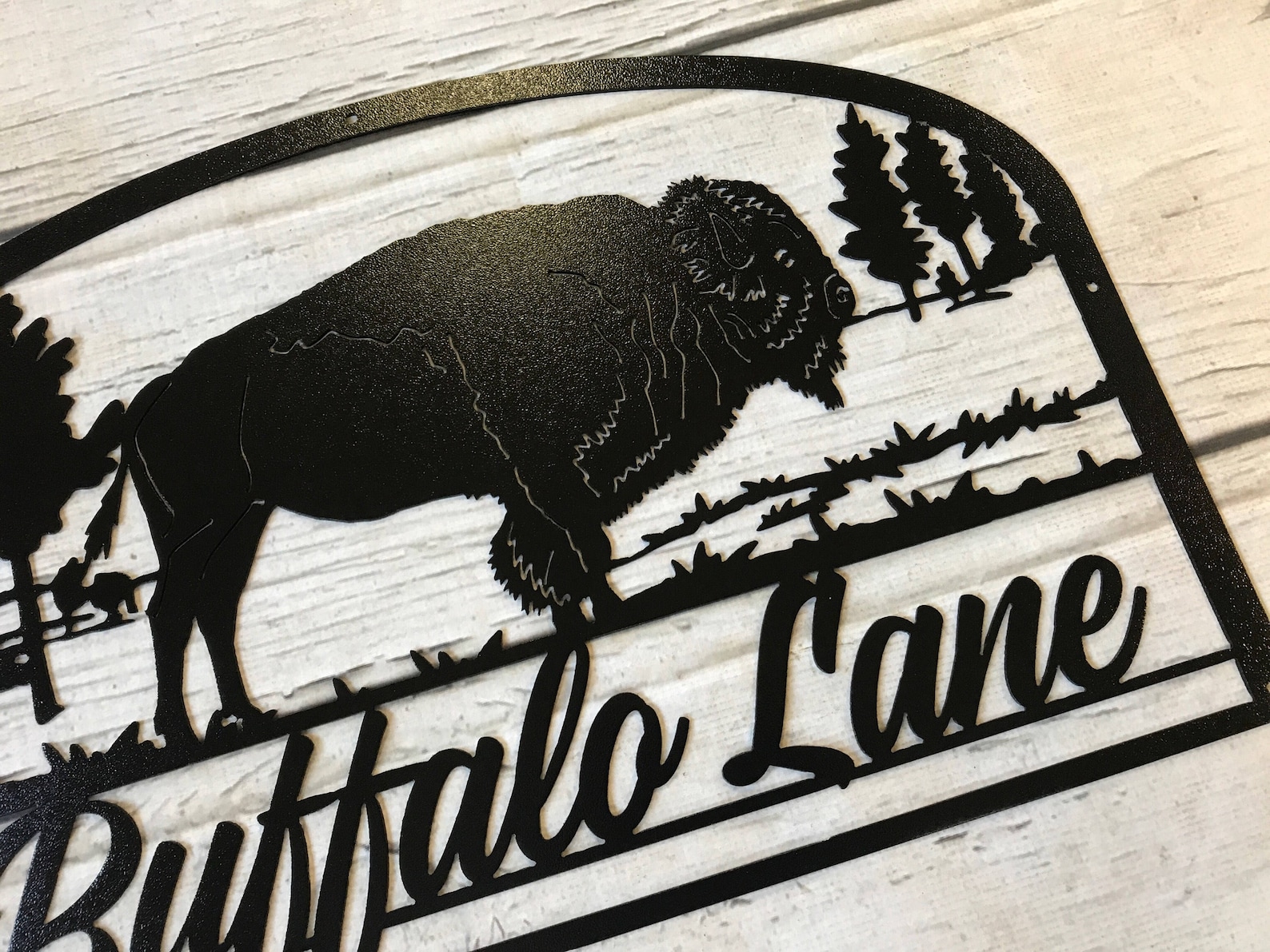 Buffalo Address Sign Personalized Metal Sign Custom Address - Etsy