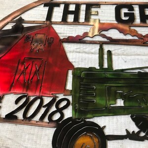 Custom Metal Farm Scene Sign, Personalized Sign, Farm Sign - Etsy