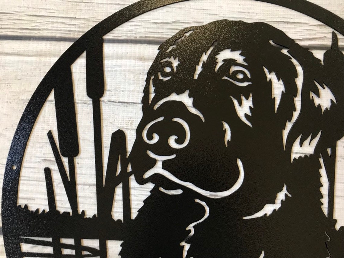 Hunting Dog Sign Dog in Cattails Sign Metal Hunting Sign | Etsy
