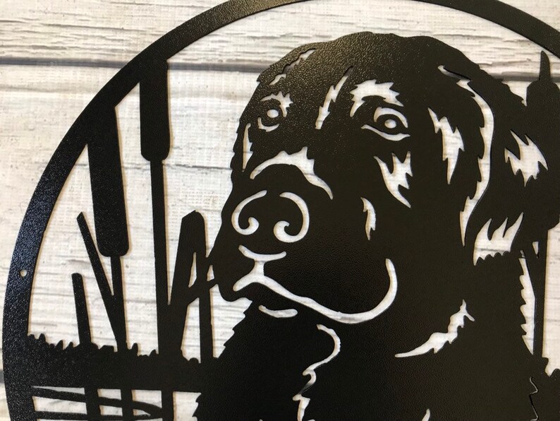 Hunting Dog Sign Dog in Cattails Sign Metal Hunting Sign | Etsy