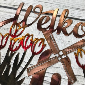 Welkom Tulip Sign, Dutch Metal Art, Tulip Sign - Etsy