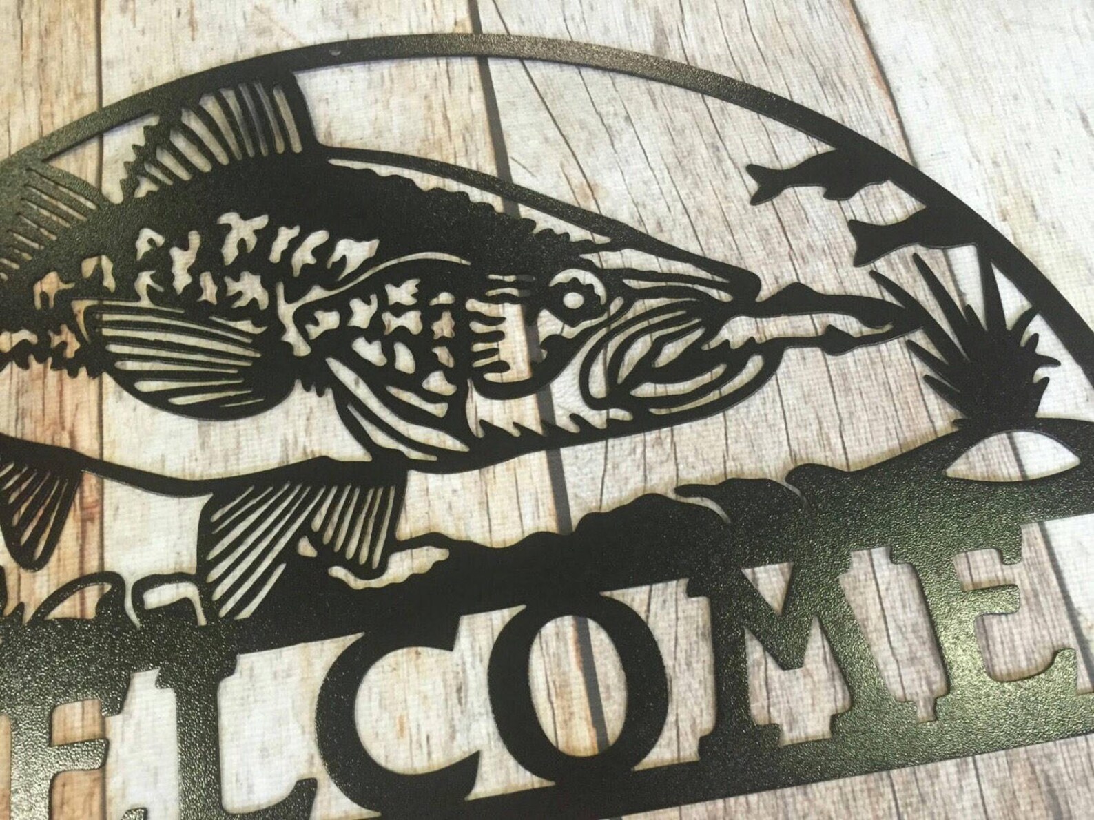 Walleye Welcome Metal Art Fishing Sign Welcome Fishing Sign - Etsy