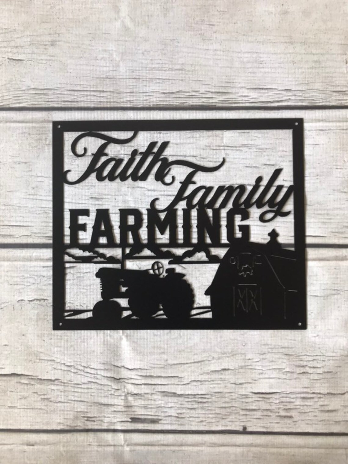 Faith family farming sign farming sign family sign | Etsy