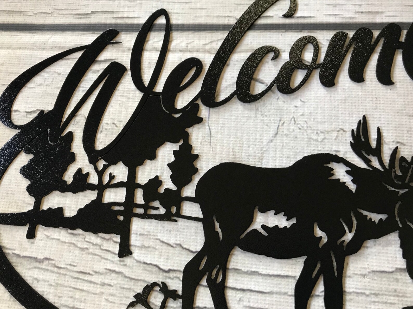 Welcome Moose Metal Sign - Etsy