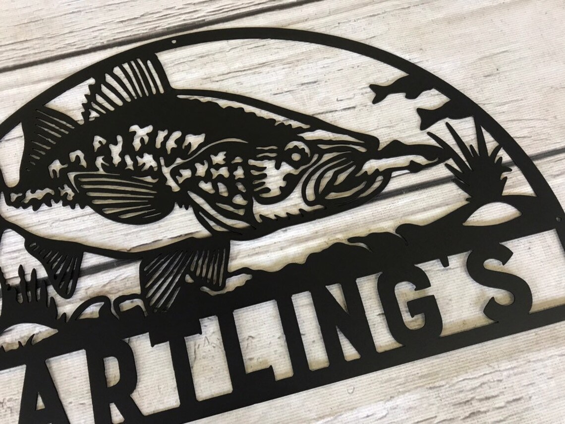 Personalized Walleye Fishing Sign Custom Fishing Sign | Etsy