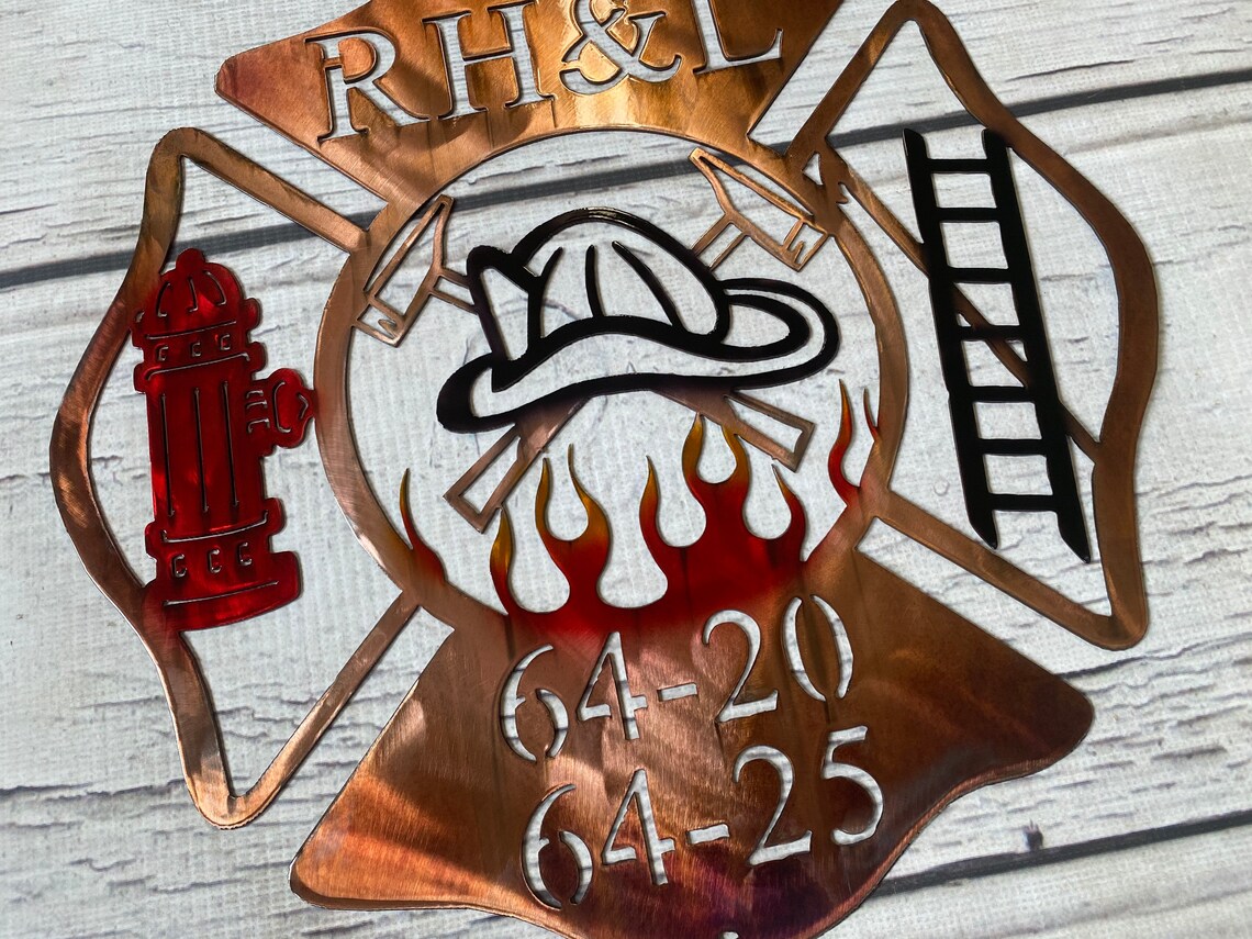 Fire Department Custom Name Sign | Etsy