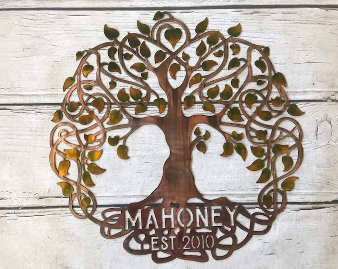 Personalized Tree of Life Metal Sign - Etsy