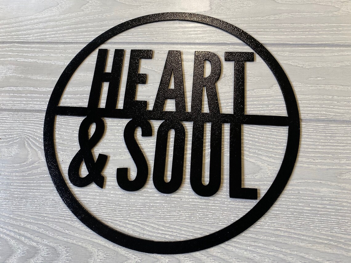 Heart and Soul Wall Art, Farmhouse Decor, Gallery Wall Sign - Etsy