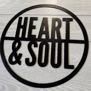 Heart and Soul Wall Art, Farmhouse Decor, Gallery Wall Sign - Etsy