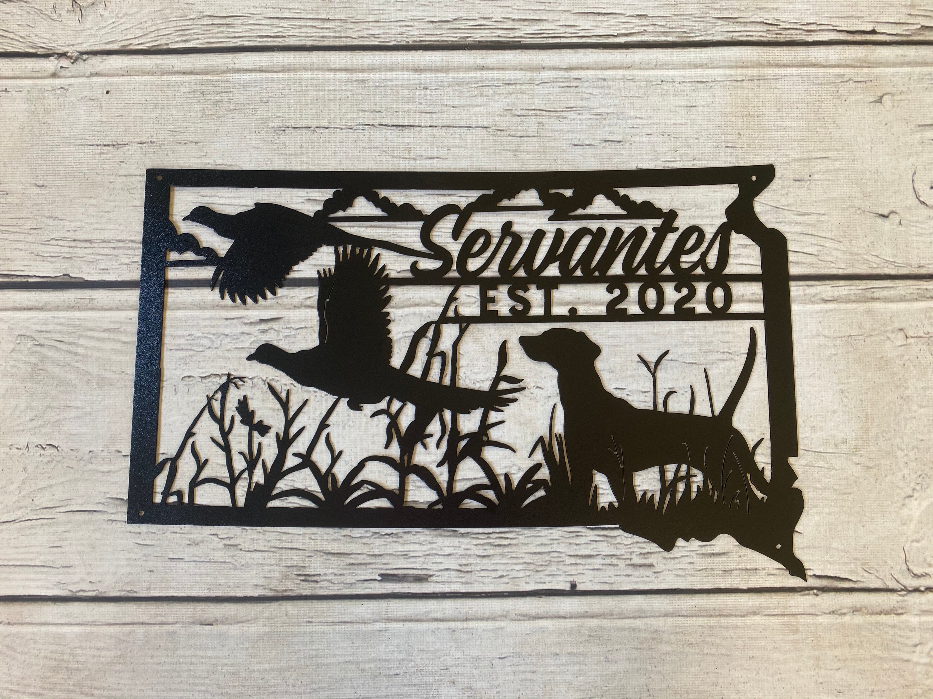 Personalized South Dakota Pheasant Hunting Scene, Pheasant Hunting Sign ...