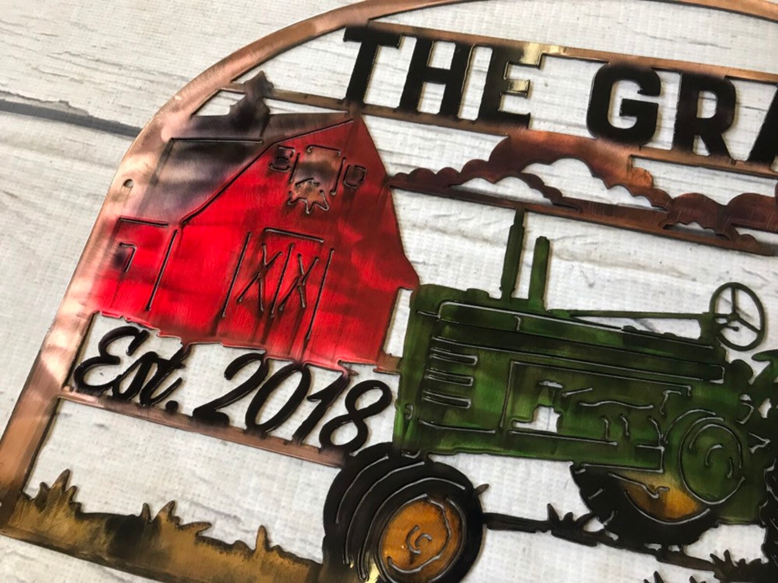 Custom Metal Farm Scene Sign, Personalized Sign, Farm Sign - Etsy