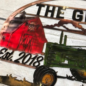 Custom Metal Farm Scene Sign, Personalized Sign, Farm Sign - Etsy