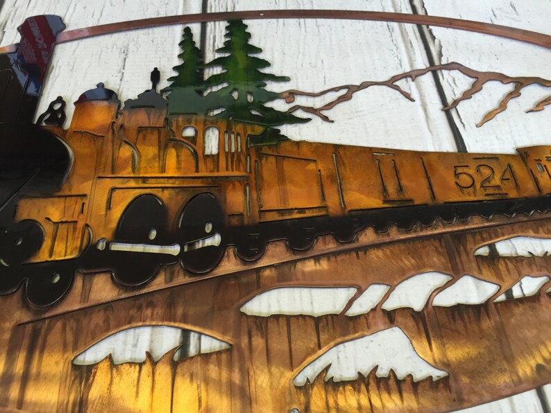 Railroad Train Metal Artwork - Etsy