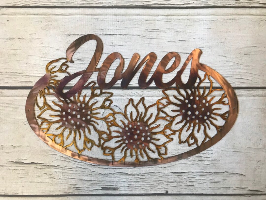 Personalized Metal Sign With Sunflowers, Sunflower Sign - Etsy
