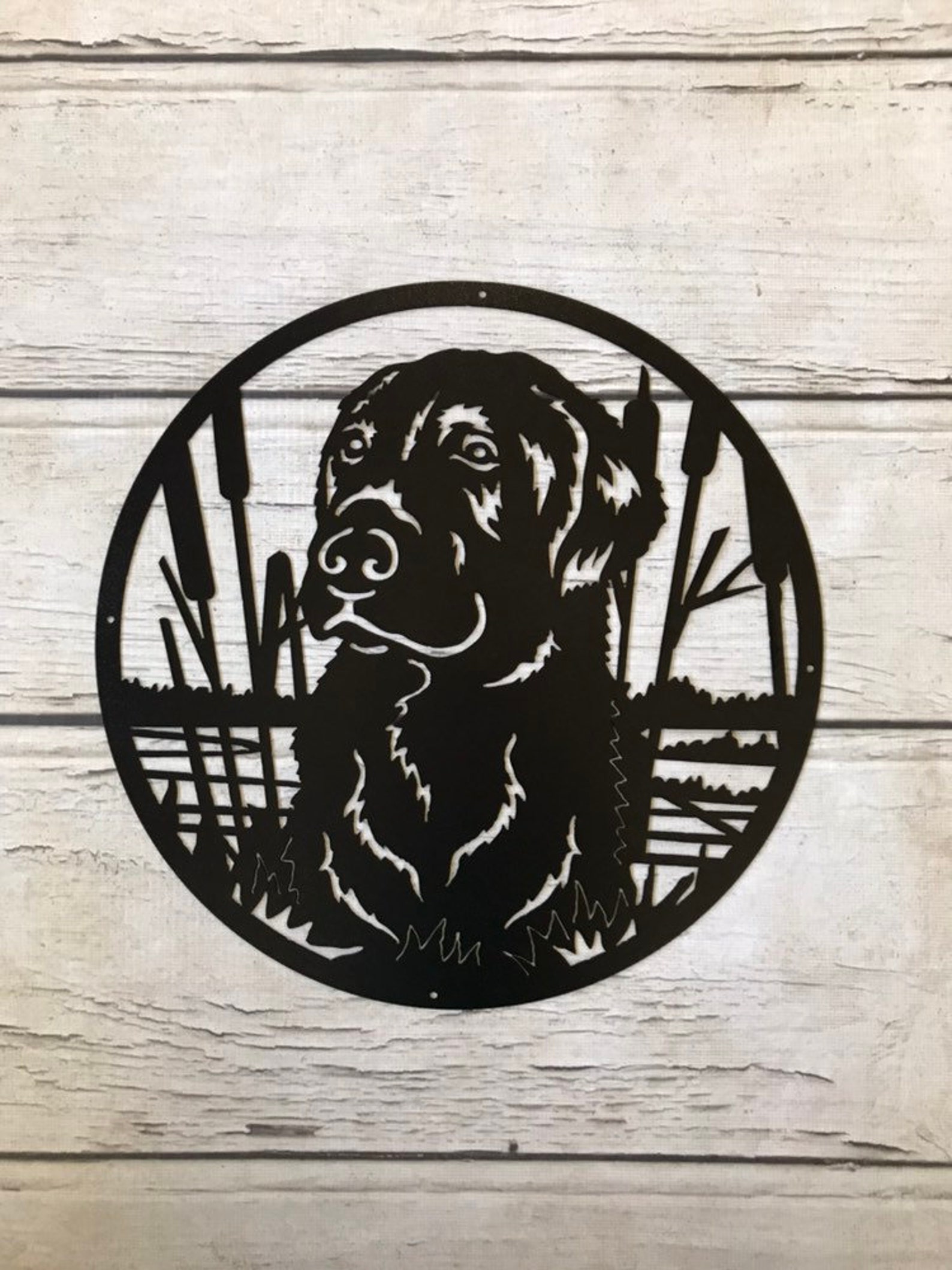 Hunting Dog Sign Dog in Cattails Sign Metal Hunting Sign | Etsy