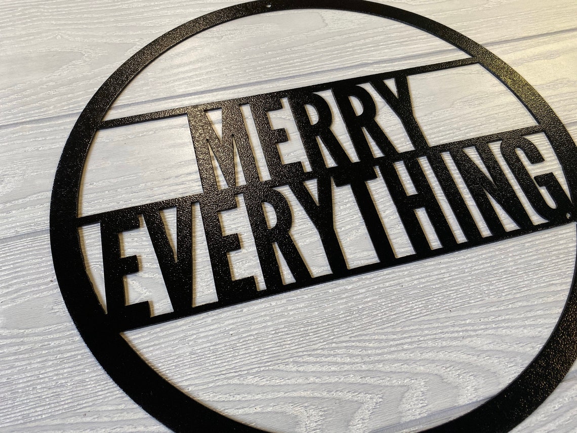 Merry Everything Sign, Farmhouse Decor, Gallery Wall Sign - Etsy