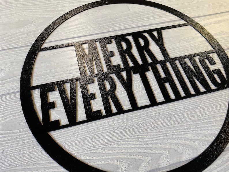 Merry Everything Sign, Farmhouse Decor, Gallery Wall Sign - Etsy