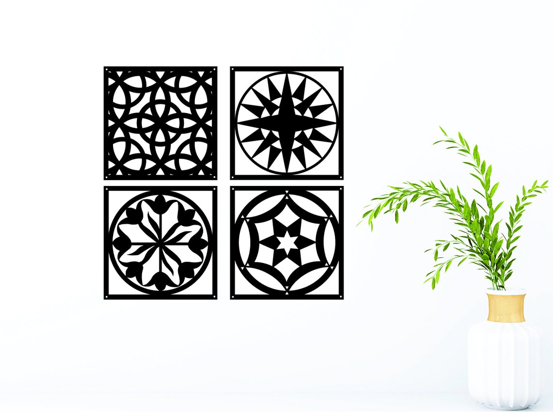 Metal Barn Quilt Set Metal Barn Quilt Set of 4 Barn Quilt - Etsy