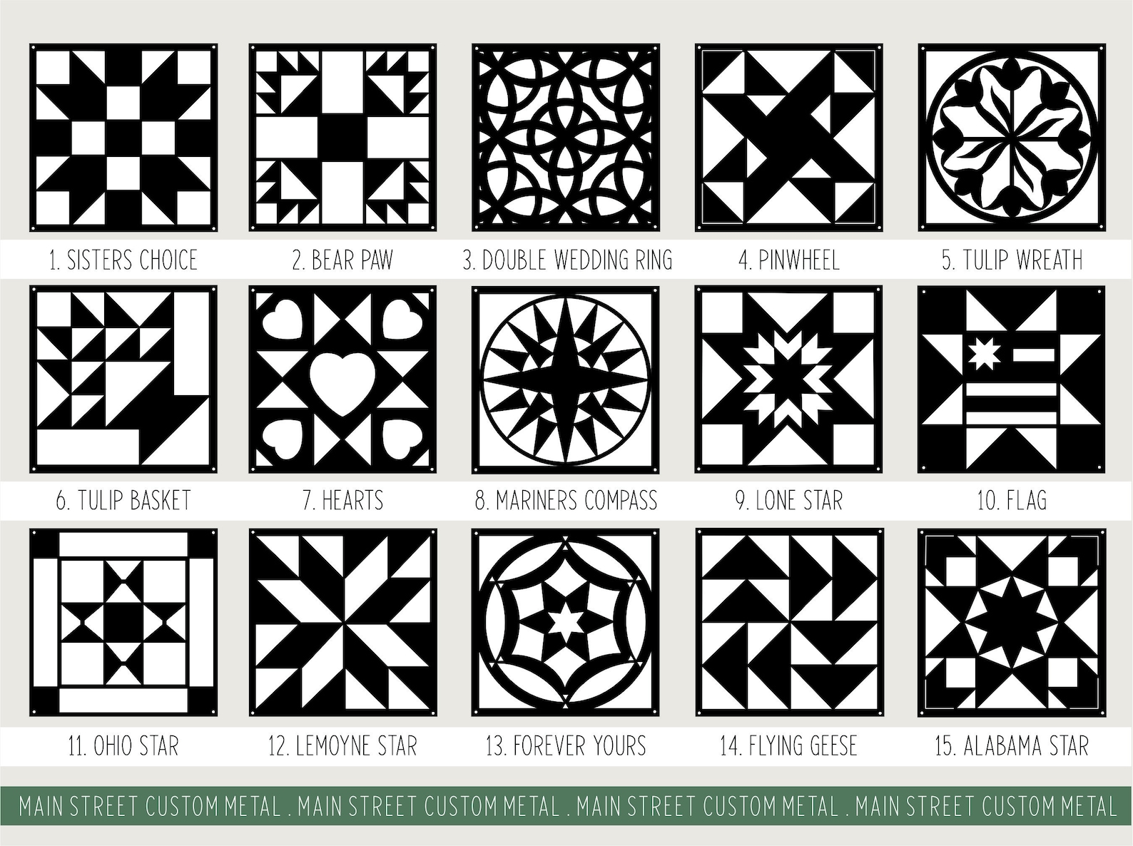 Metal Barn Quilt Set Metal Barn Quilt Set of 4 Barn Quilt - Etsy