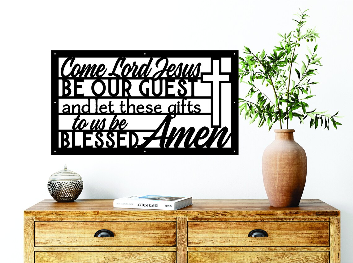 Table Prayer Wall Art Prayer Wall Art Prayer Sign Kitchen - Etsy