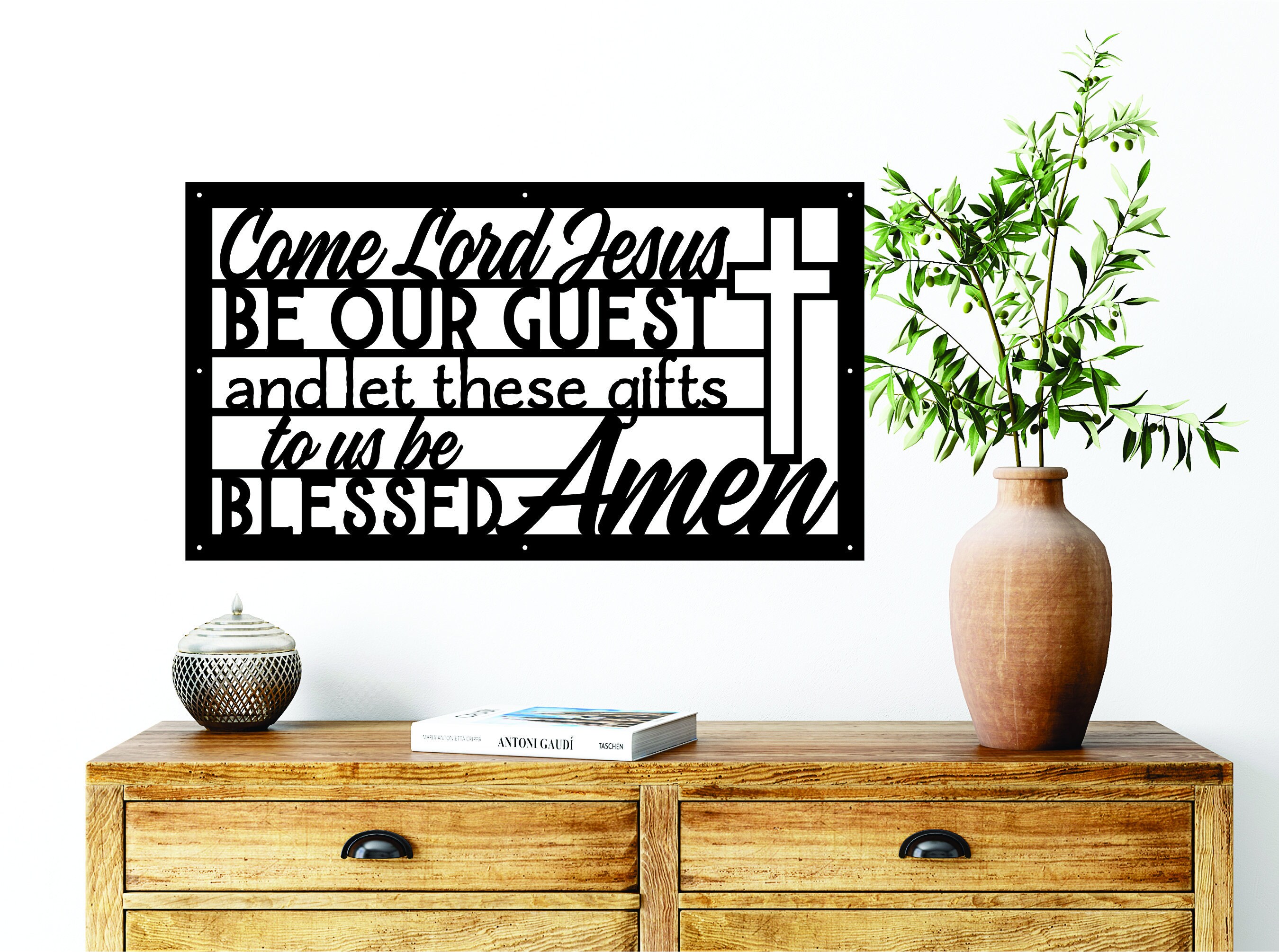 Table Prayer Wall Art, Prayer Wall Art, Prayer Sign, Kitchen Sign ...
